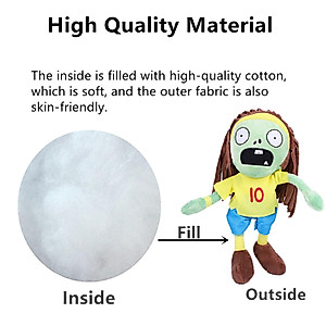 JHESAO 3 PCS Plants and Zombies Plush Zombies Sets Toy Captain Zombie, 1 2 Stuffed Soft Knight Zombies Doll, Football Zombies PVZ Plush Figure Doll New