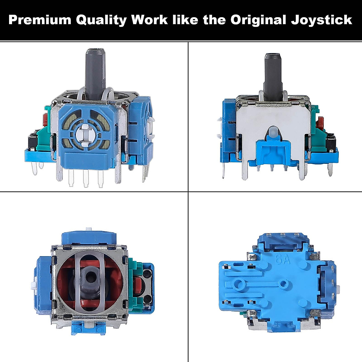 IKPEK 6 Pack Analog 3D Joysticks Replacement for PS5 Controller, Joysticks Part with Repair Screwdriver Kit for Playstation 5 DualSense Controller