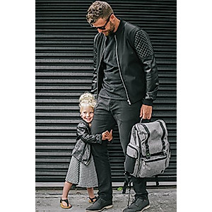 JuJuBe Hatch Durable Traveler/Diaper Dad Bag, XY Collection - Gray Matter