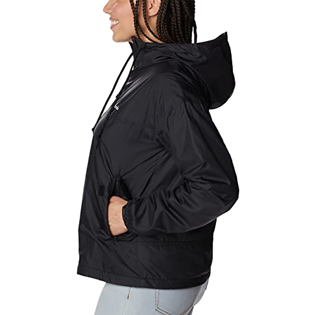Columbia Women's Flash Challenger Lined Windbreaker, Black, Small