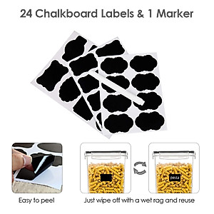 Airtight Food Storage Containers With Lids, PantryStar 7 PCS BPA Free Kitchen Storage Containers for Spaghetti, Pasta, Dry Food,Flour and Sugar, Plastic Canisters for Pantry Organization and Storage