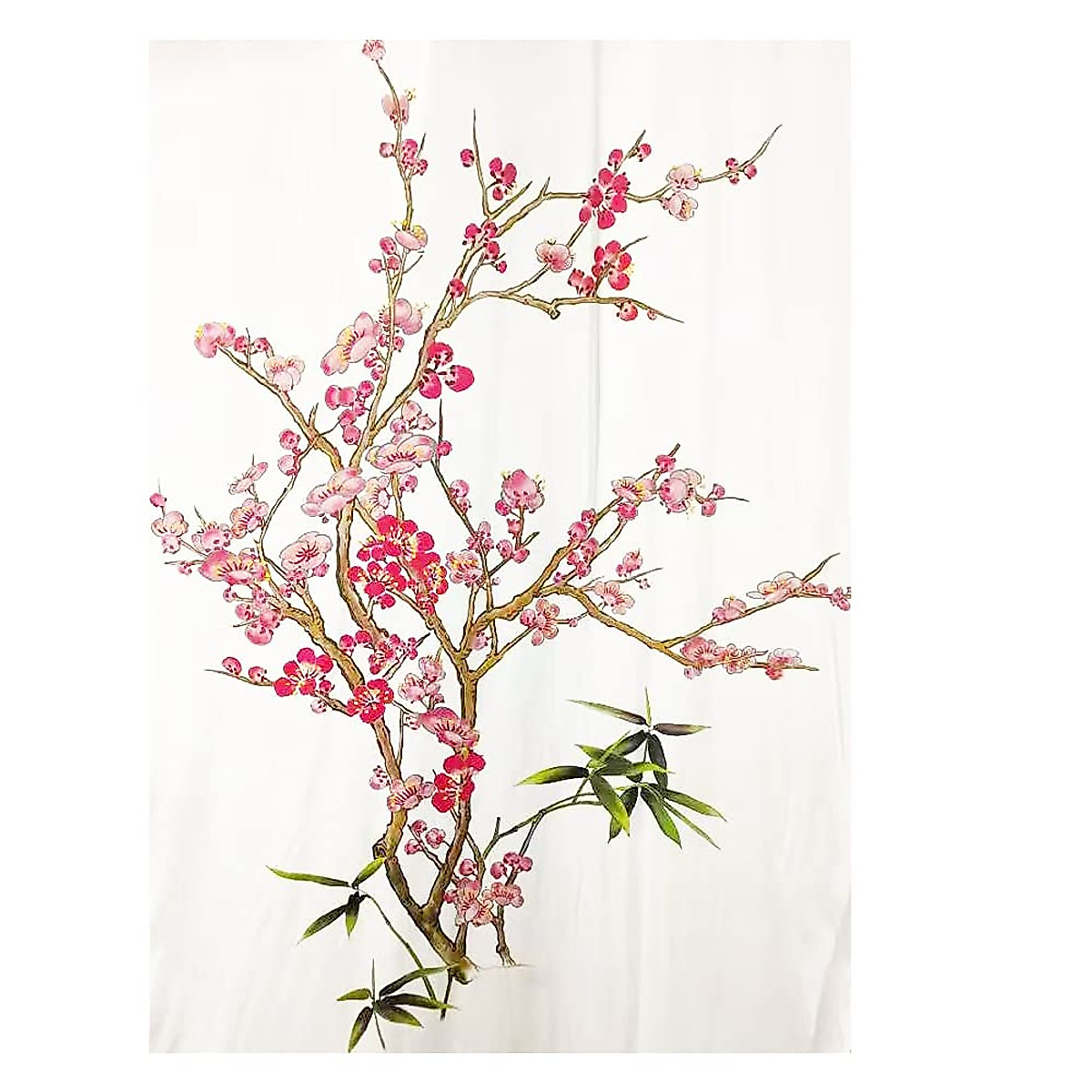 Kwedhonjh women's 100% silk kimono, short bathrobe pajamas, kimono pajamas (Plum white)