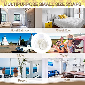 48 Set Sunflower Style Mini Soap for Wedding Party Favors Bridal Shower Baby Shower Guests Gifts Cute Handmade Soap with Thank You Card and Organza Bags(White)