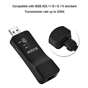 Mini WiFi Range Extender, 300M High Speed USB Wireless Repeater WiFi Booster Signal Amplifier for Smart TV, Laptop, Mobile Phone, Tablet (Black)