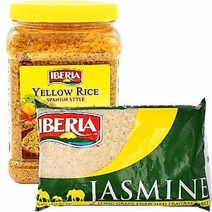 Iberia Spanish Style Yellow Rice (3.4 lbs.) and Jasmine Rice (5 lbs.) Bundle