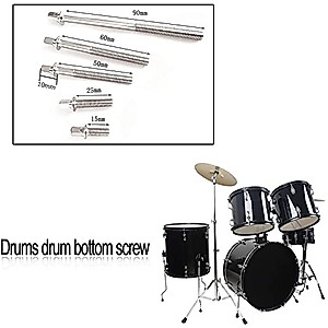 Jiayouy Drum Set Parts Hardware Pack 12pcs Bass Drum Claws & 54pcs Tension Rods(15mm-90mm) Cymbal Felts Hi-Hat Clutch Washer Sleeves and Base Wing Nuts Cymbal Replacement Accessories