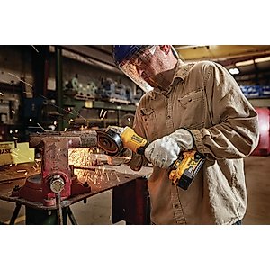 Dewalt DCG415W1R 20V MAX XR Brushless Lithium-Ion 4-1/2 in. - 5 in. Cordless Small Angle Grinder with POWER DETECT Tool Technology Kit (8 Ah) (Renewed)