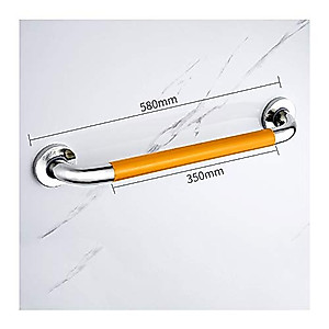 CRODY Bath Wall Attachment Handrails Grab Bar Rails Bathroom Safety Grab Bar Non-Slip Handrail Towel Rack for Bathtub Bathroom Bathroom Suitable for Elderly Handicapped Pregnant Women/38Cm