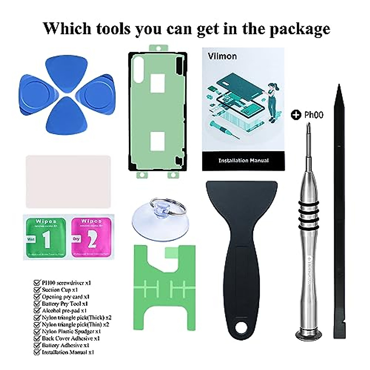 Viimon Note 10 Plus Battery Replacement Kits (2022 New Upgraded) for Samsung Galaxy Note 10 Plus SM-N975U All Models with Adhesive and Repair Tool Kits