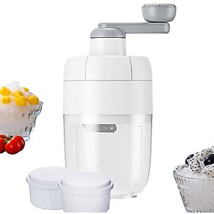 KALPAGA Manual Ice Crusher Machine Portable Ice Shaver and Snow Cone Machine with 2 Ice Cube Trays, Ice Crusher and Shaved Ice Machines