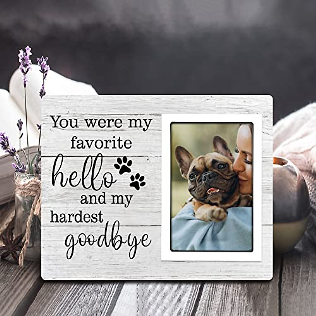 SteadStyle Dog Memorial Gifts for Loss of Dog, Pet Memorial Gifts, Sympathy Gifts for Loss of Dog, Pet Remembrance Gift, Dog Picture Frame, Pet Loss Gifts 4x6 in Photo