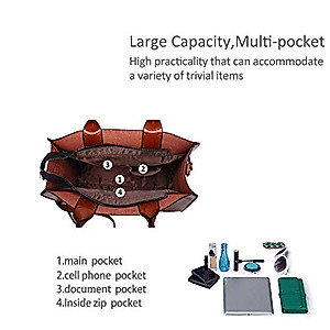 NICOLE&DORIS Tote Handbag Crossbody Bag Shoulder Bag Ladies Messenger Bag Purse PU Leather Green