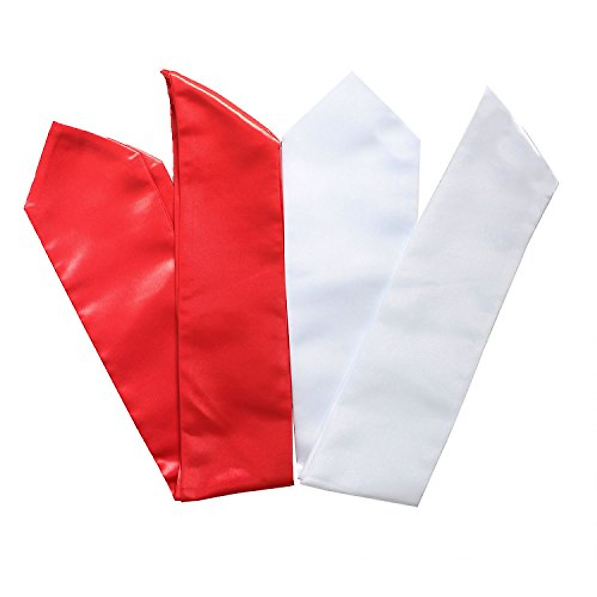 GradPlaza Plain Graduation Stole Sash 60'' Long White Adults Graduation Sash for high school and college