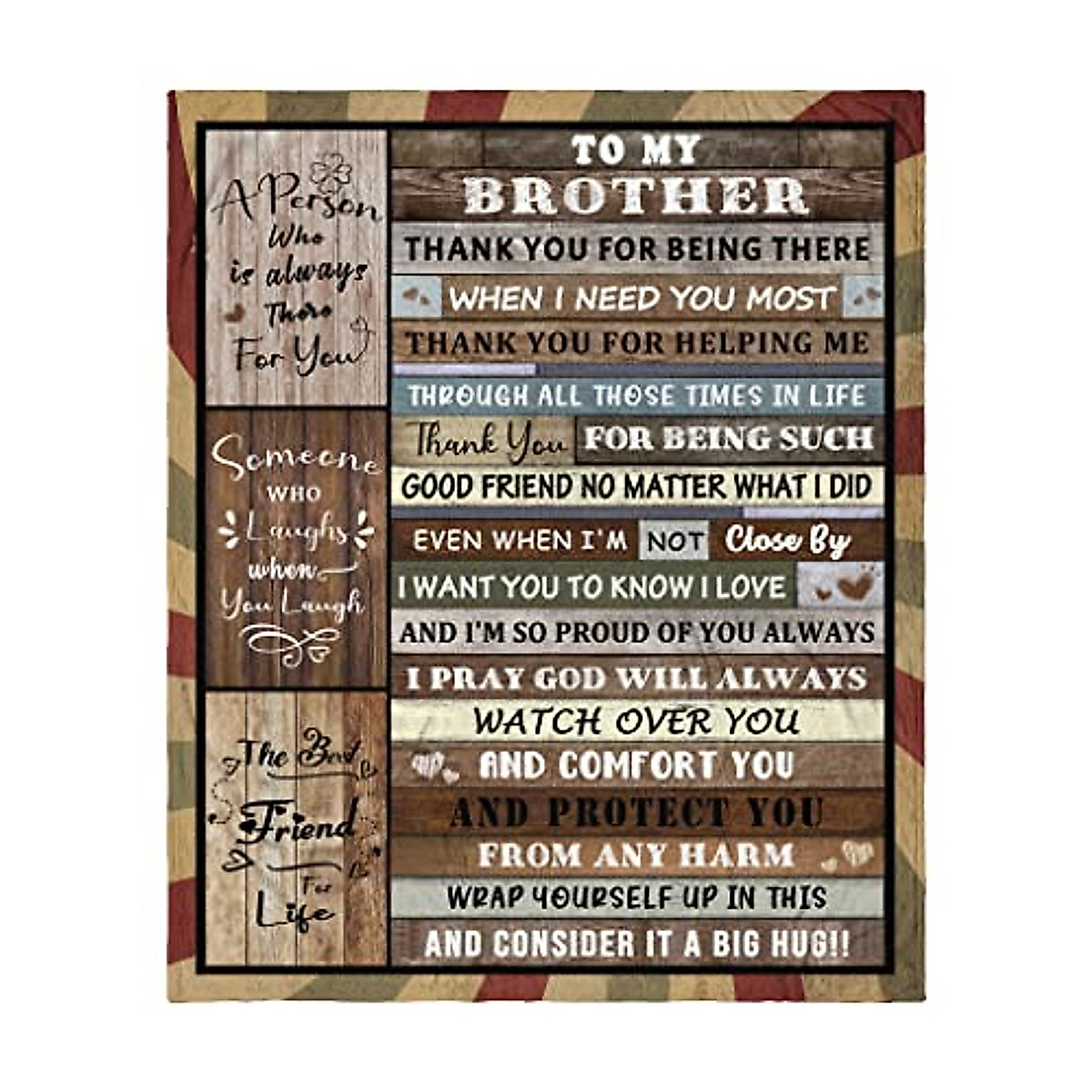 CIUGOIG Gifts for Brother Blanket Valentines Day Gifts for Brother Gifts for Adult Men Brother Birthday Gifts from Sister 50"x60"