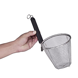 Rrlihjgu Electric Noodle Cooker Pasta Cooker Electric - 1500W Commercial Stainless Steel Two Baskets Pasta Cooker Multifunctional Cooking Equipment for Vegetables, Spaghetti, Dumplings, Fried Snacks