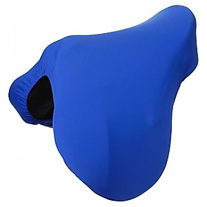 Tough-1 Royal Blue Fleece Lined Lycra English Saddle Cover Horse Tack