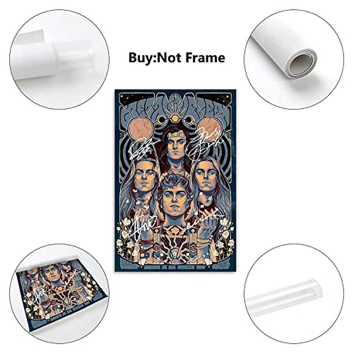 IDfine Greta Van Fleet Poster Canvas Wall Art Paintings Rock Band Posters for Living Room Bedroom Decor Birthday Gift Unframed (12x18inch(30x45cm))