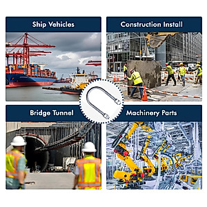 U-Turn - 2 inch Pipe Size U-Bolt with Nuts, 304 Stainless Steel (2-7/16 inch ID) (2 Pieces)