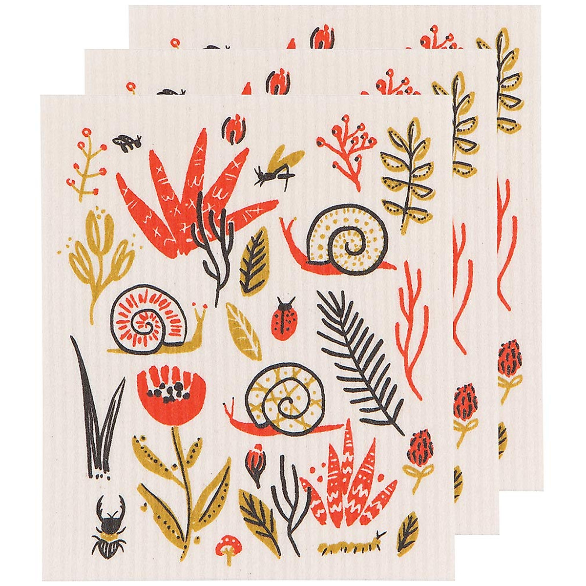 Danica Studio Swedish Dishcloths, Set of Three, Small World Design