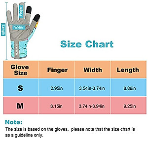 SLARMOR Gardening-Gloves for Women - Leather-Work-Gloves with Touch Screen for Weeding, Digging, Planting Pruning Yard Gloves -M