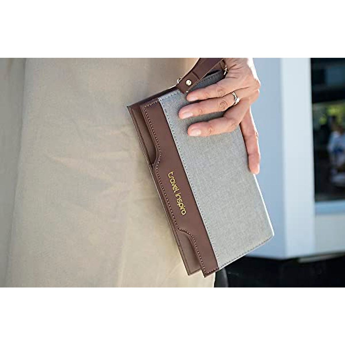 travel inspira RFID Blocking Passport Wallet for Women - Stylish, Multi-Purpose Document Holder