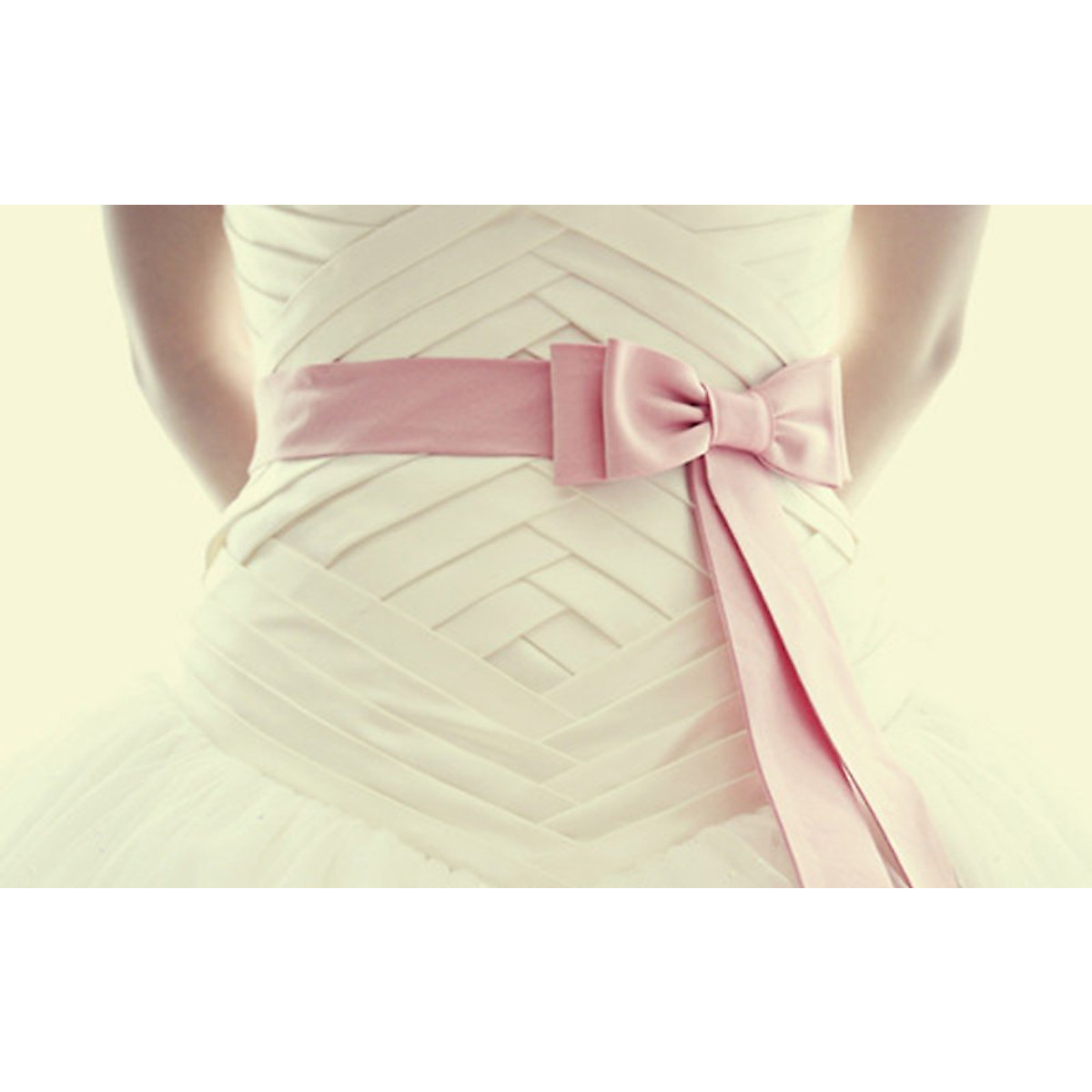 Ribest 1/4 inch Light Pink Double Face Satin Ribbon 50 Yards Per Roll for Bouquet Gift Wrapping Hair Wedding Birthday