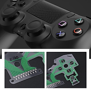 3pcs Conductive Film Replacement Handle Keypad Repair Pads Flexible Controller Membrane Conductive Film Compatible with PS4 Controller JD-M-050 JD-M-055