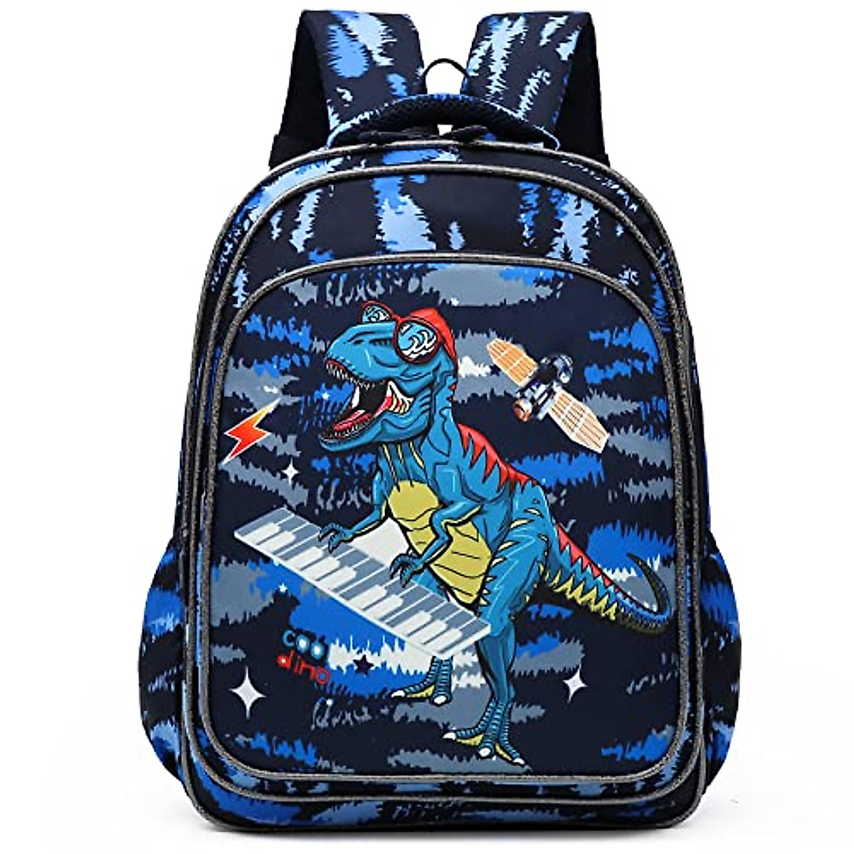 Dorlubel Kids Backpack for Boys Elementary Kindergarten Preschool School Bag Multifunctional Cute Large Capacity Bookbag (Green Cool Dino)