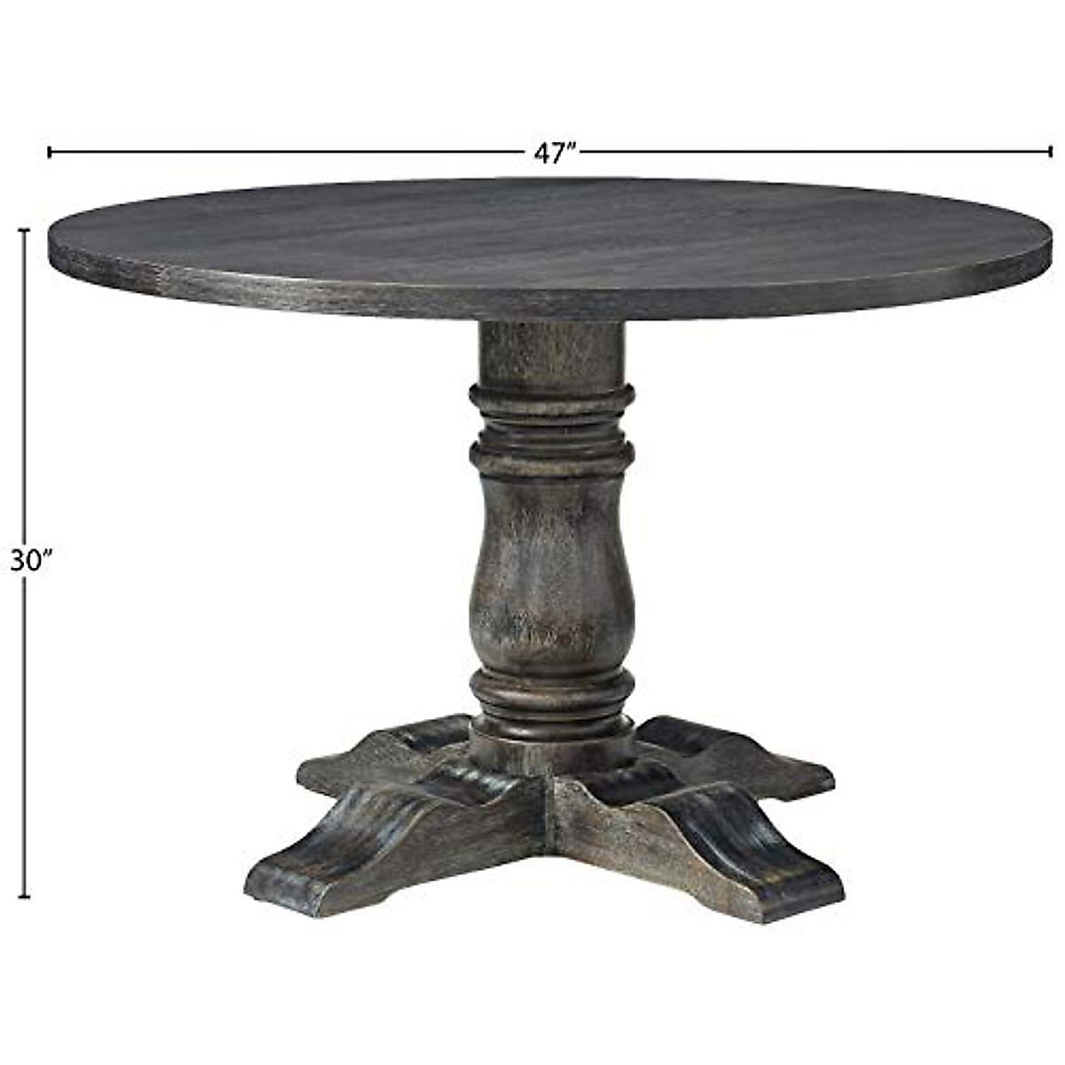 Selena 5 Pcs Dining Set, Weathered Gray