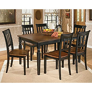 Signature Design by Ashley Owingsville Rustic Farmhouse Dining Room Table, Black & Brown