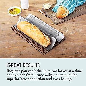 Chicago Metallic Commercial II Non-Stick Perforated French Bread Pan -