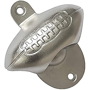 LZB Wall Mounted Bottle Opener Rugby Fan Gifts for Rugby Fans Beer Coke Opener Matt Silver 4 Packs