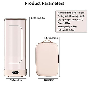 EUPXRHY Electric Heated Clothes Airer with Timer, Foldable Air Dryers Clothes Indoor Heated with Constant Temperature, Portable Heated Clothes Dryer Airer, Capacity 8kg