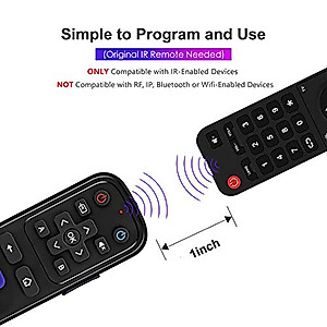SofaBaton R2 Universal Remote for IR Devices, Replacement for Roku Remote Control,13 Extra IR Learning Power Volume/Mute/Button for TVs/Blu-ray/DVD/Cable/Satellite (Not Support WiFi/Bluetooth/RF)