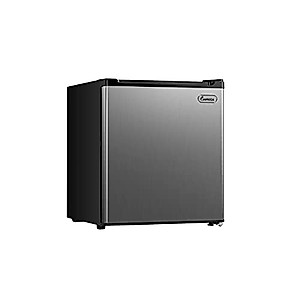 Impecca Compact Refrigerator Reversible Door Classic Refrigerator, Single Door All-Refrigerator Mini Fridge, 1.7 Cubic Feet, Stainless