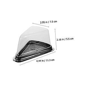 ULTECHNOVO 100 Pcs Boxes Cheesecake Box Muffin Cake Slice Holder Dome Cake Carrier Containers with Lids Mini Cupcake Container Plastic Cake Containers Pie Dessert With Cover Makeup 100pcs