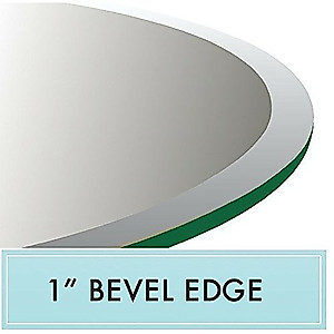 Milan Round 3/8" Bevel Edge Glass Top, 30 Inch, Clear