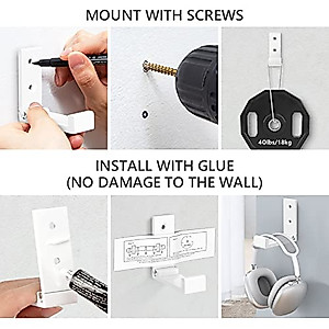 Folding Coat Hooks, 5pcs White Wall Hooks Heavy Duty for Hanging Coat Towel Backpack, Foldable Adhesive Hooks, Headphone Jacket Holder, Aluminum Alloy No Rust Hooks with Screws for Purse Hat Bag Keys