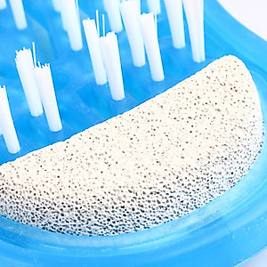 Messar Bathroom Shower No Bending Feet Brush Foot Cleaning Bristle Slipper Washer Bath Scrubber Massager Stick on Floor