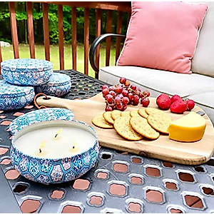 Citronella Candles Outdoor Set 4 x12oz Decorative Large Citronella Candles Outdoor Candles