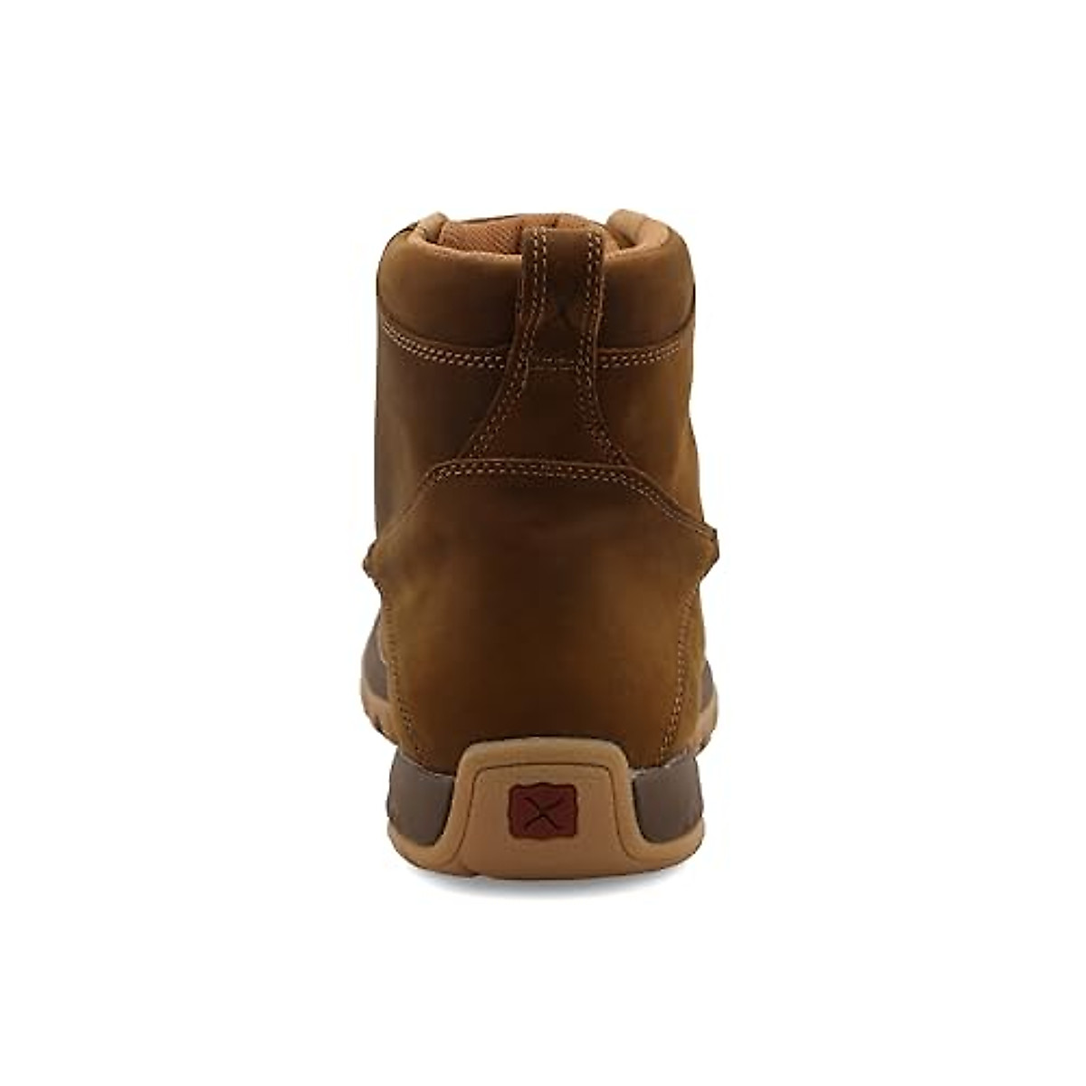 Twisted X Men's 6-Inch Driving Moc Hiker Shoes - Casual Hiker and Driving Leather Mocs for Men with CellStretch Comfort Technology, Distressed Saddle, 10.5 M