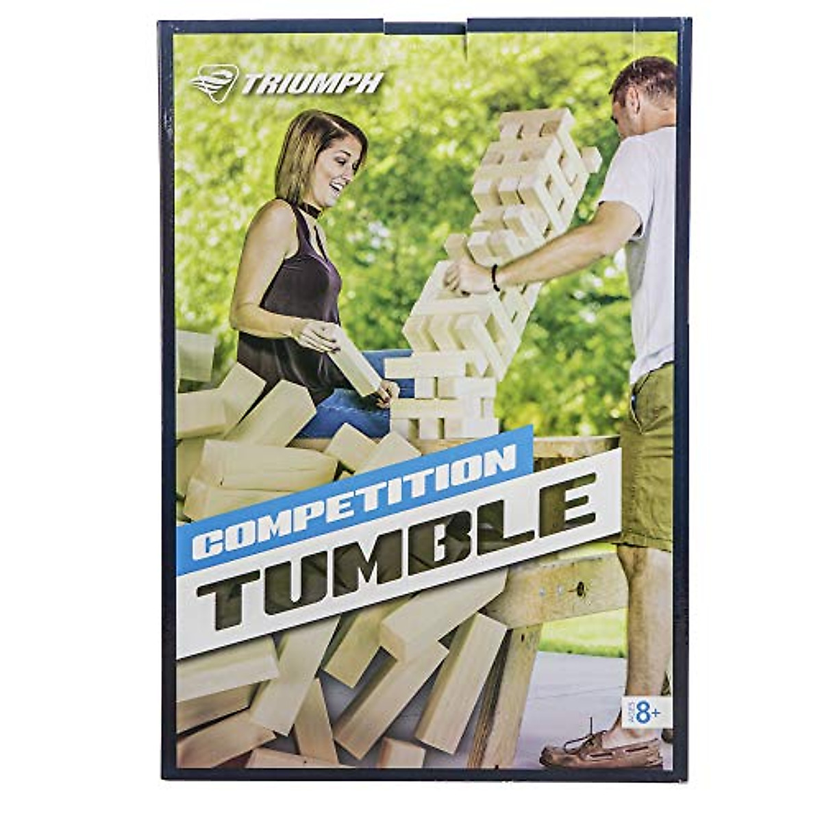Triumph Sports Triumph Giant Tumble Tower - Includes 51 Solid Wood Tumble Blocks and Carry Bag