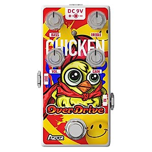 AZOR Overdrive Guitar Effect Pedal Chicken Overdrive Wide Range Pedal for Electric Guitar True Bypass AP505