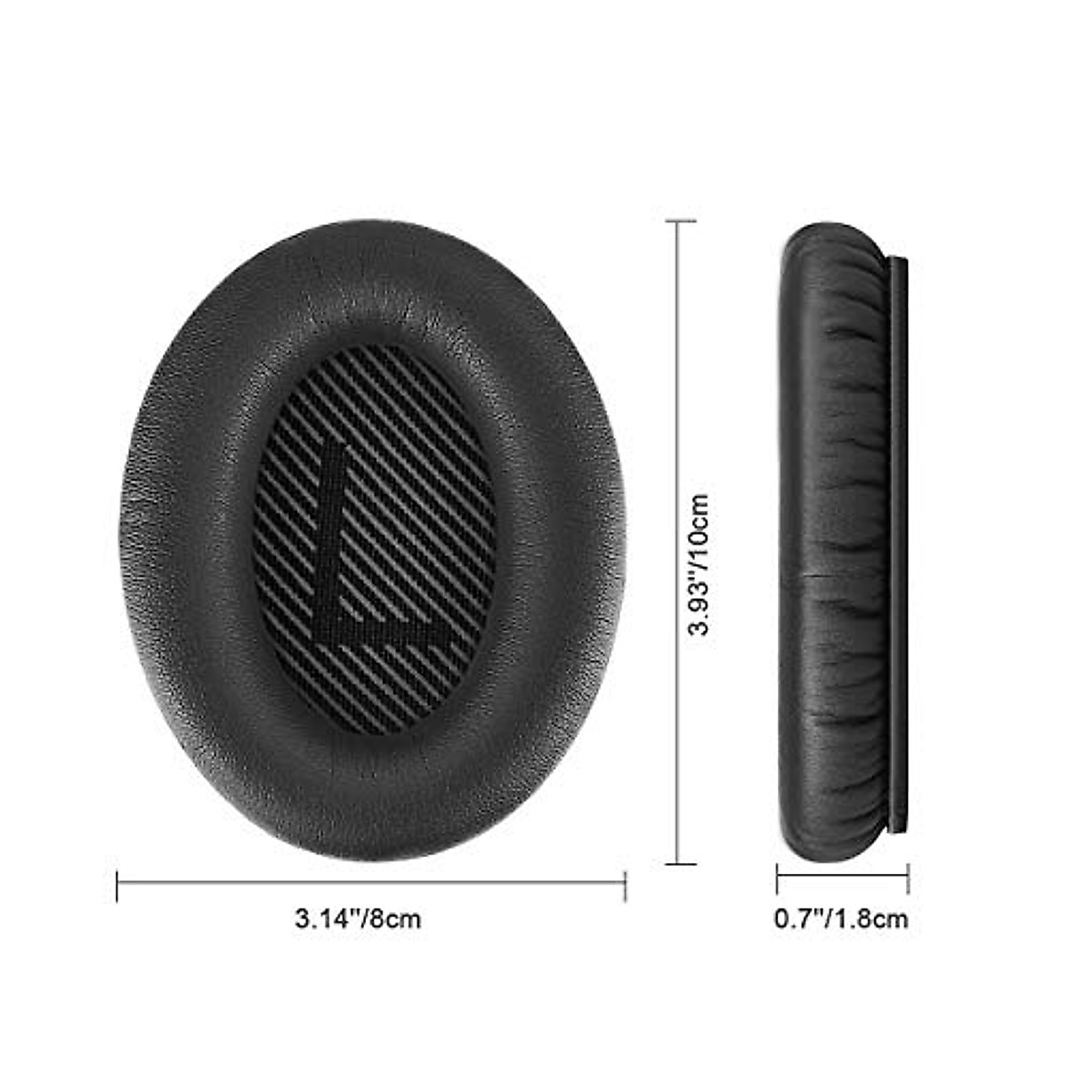 ELZO Headphones Replacement Pads for Bose, Professional Ear Pads for Bose Headphones QC2/QC15/QC25/QC35/QC35II/QC45/AE2/AE2i/AE2w/SoundTrure/SoundLink Complete with 2 Install Stick(Black)…
