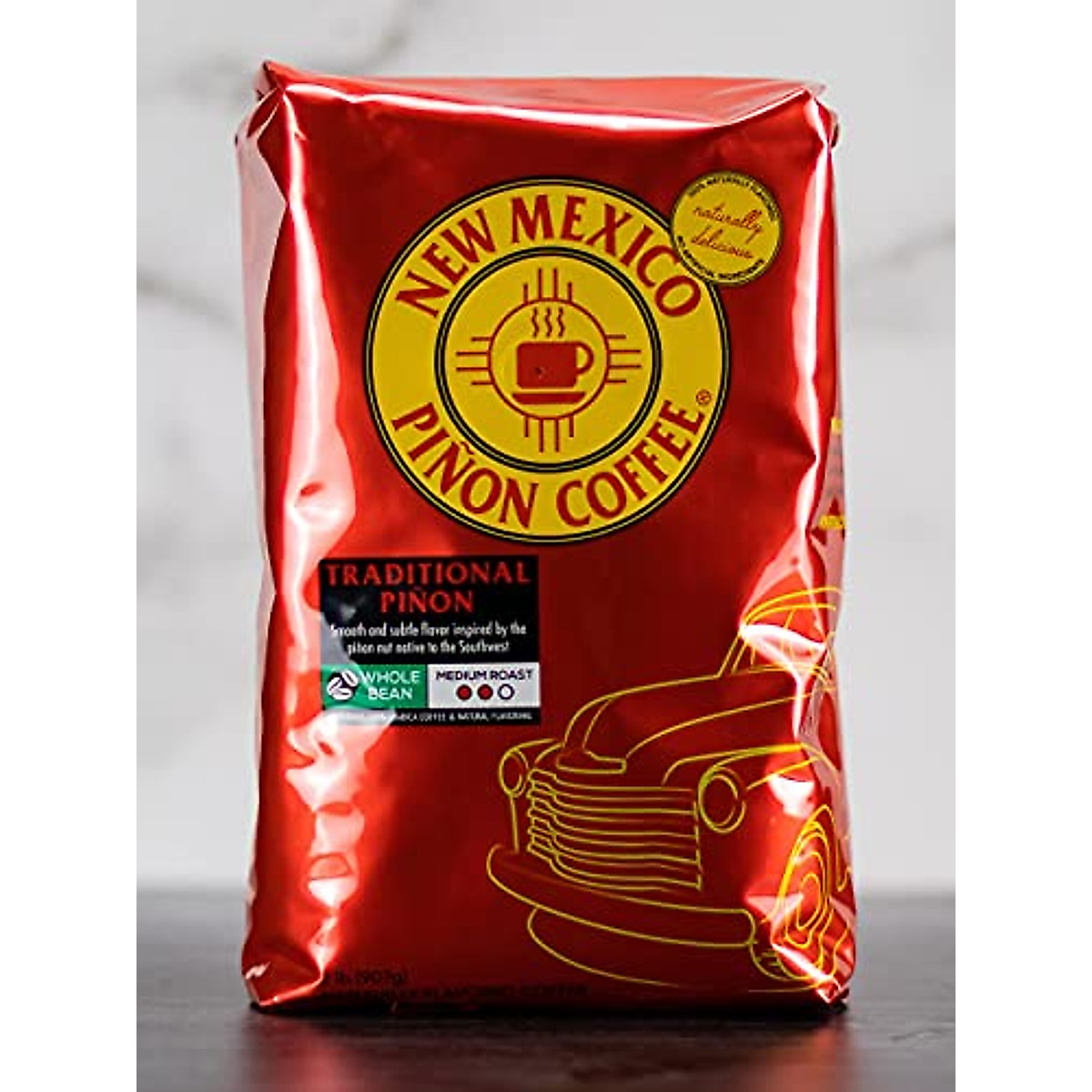 New Mexico Piñon Coffee Naturally Flavored Coffee (Traditional Piñon Whole Bean, 2 pound)