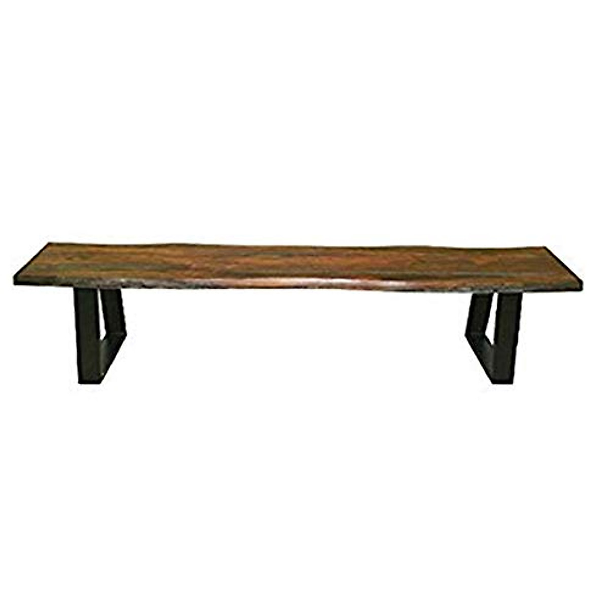 Jamestown Live Edge Dining Bench Grey and Black