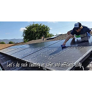 Vmaxpower 7.5m Solar Panel Cleaning Tool, Photovoltaic Double Head Automatic Panel, Roof Water Brush, Window Cleaner Special with Lithium Battery and Power Converter