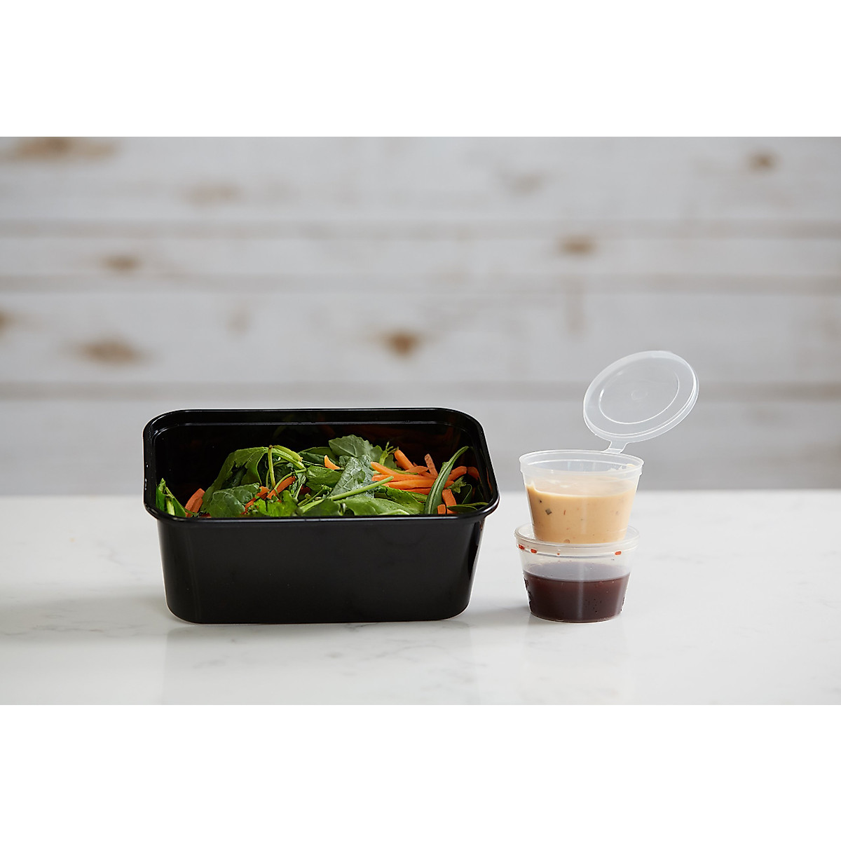 110 Pack Leak Proof Condiment Freezer Storage Containers with Hinged Lids (3 Ounces) | Slime Storage| Travel Snack Cups | Store Homemade, Organic Purees | Freezer and Dishwasher Safe