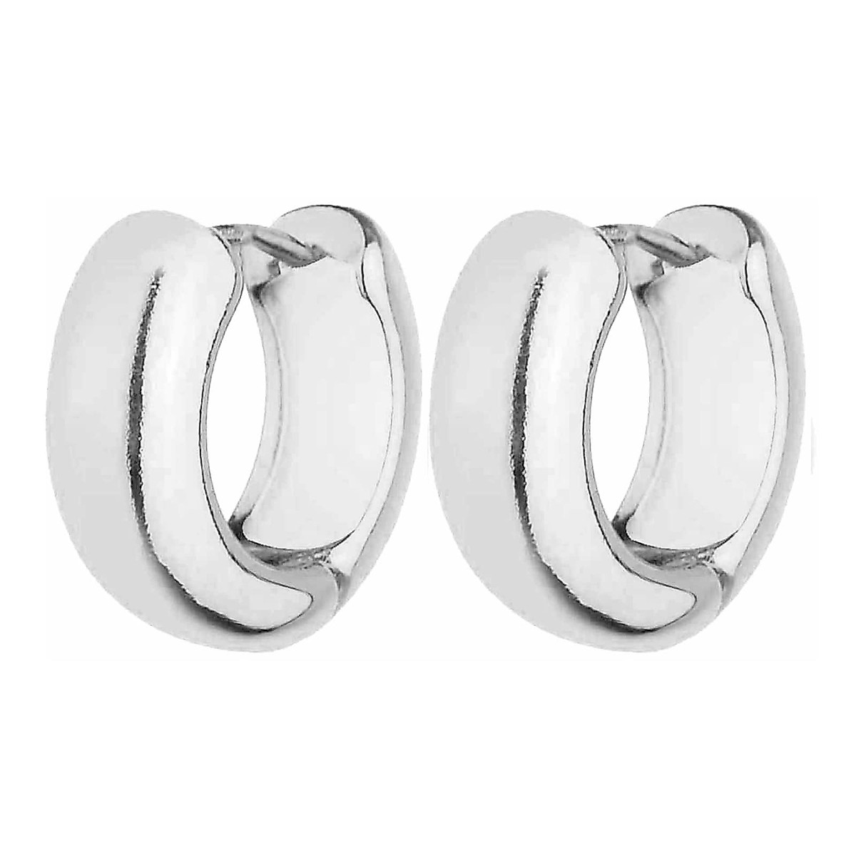 Gold Chunky Hoop Earrings Set for Women, 14K Gold Plated Twisted Huggie Hoop Earring Hypoallergenic, Thick Open Hoops Set Lightweight (3 silver hoop chunky)