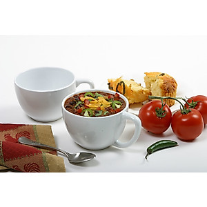 Norpro My Favorite Jumbo Mugs, Set of 2, White